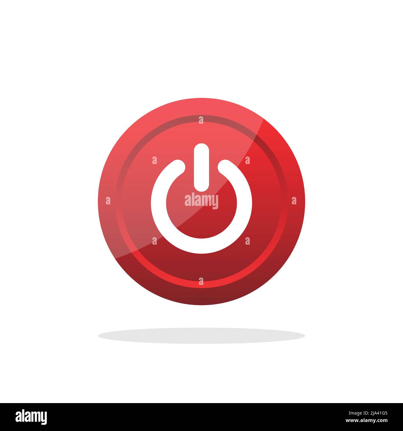 On and off buttons in flat style. Toggle switch vector illustration on isolated background ...