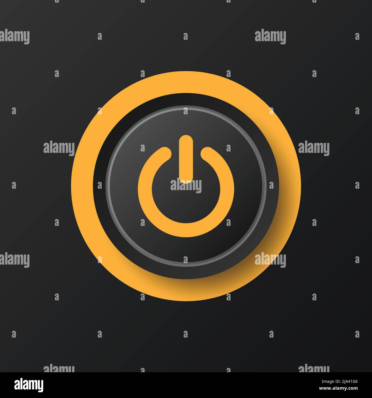 On and off buttons in flat style. Toggle switch vector illustration on isolated background ...