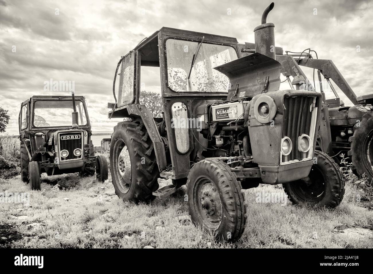 Old farm tractors photographed near Appleby, Yorkshire, while walking ...