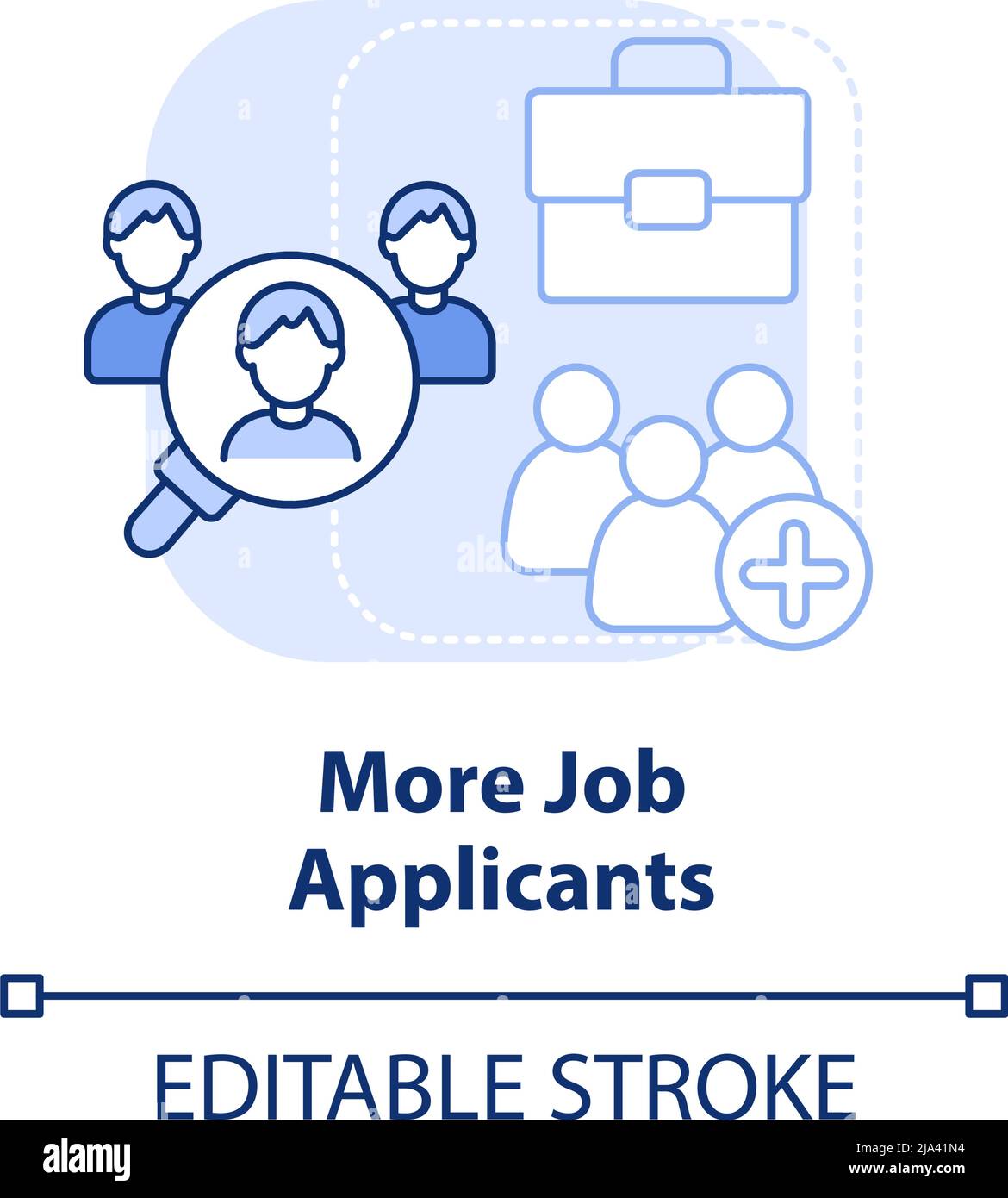 More job applicants light blue concept icon Stock Vector Image & Art ...