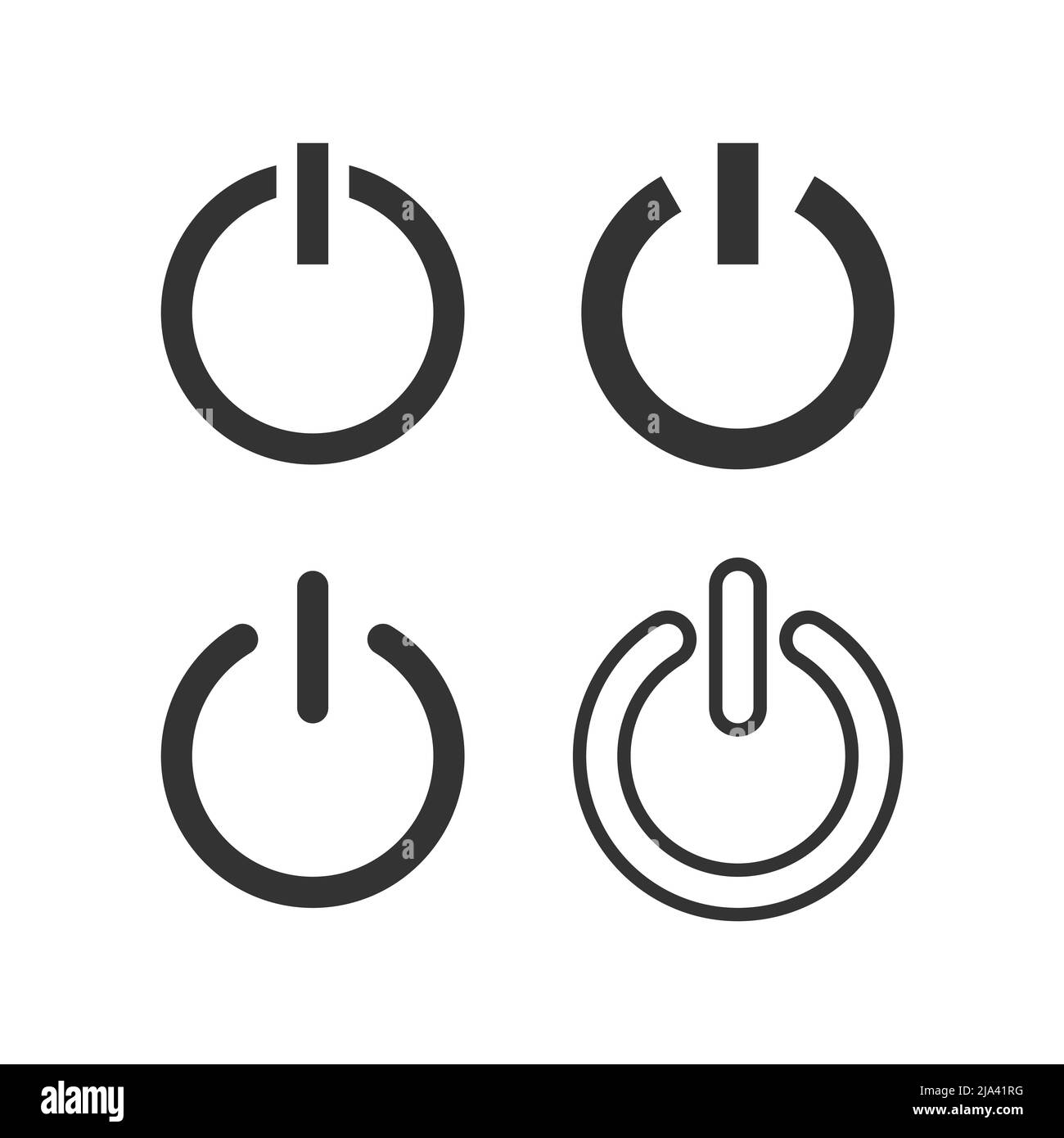 On and off buttons in flat style. Toggle switch vector illustration on ...