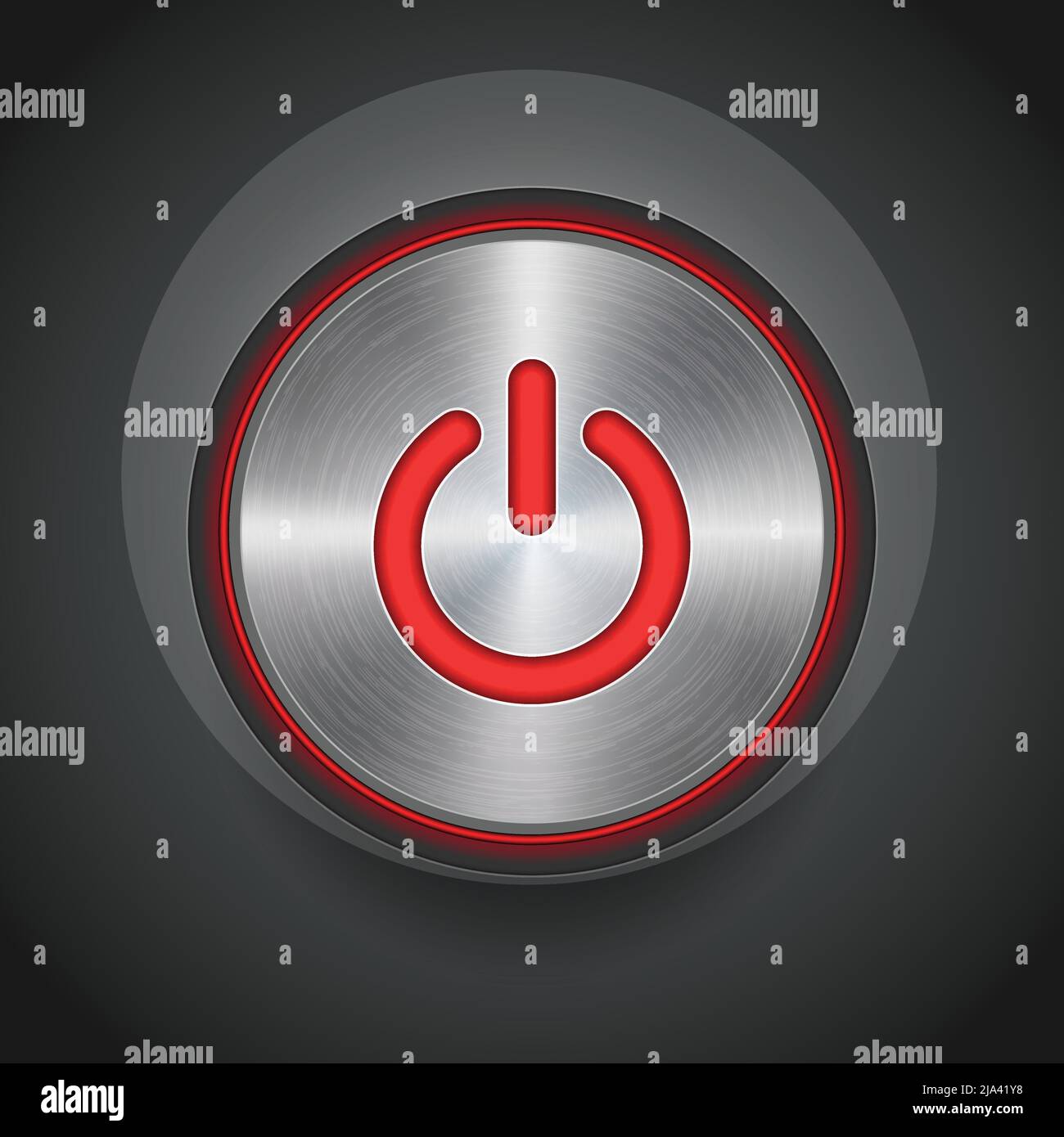 On and off buttons in flat style. Toggle switch vector illustration on isolated background ...