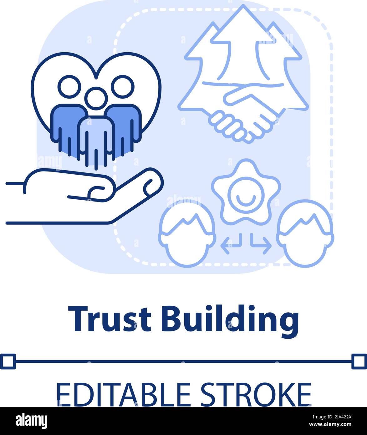 Trust building light blue concept icon Stock Vector Image & Art - Alamy