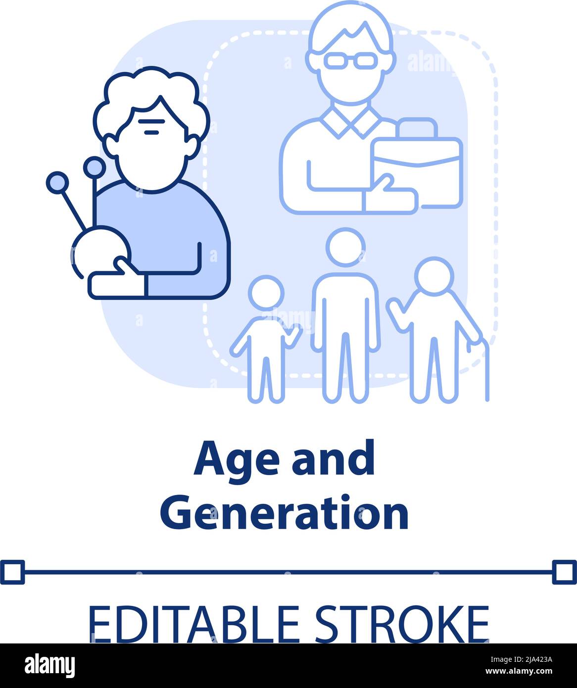 Age and generation light blue concept icon Stock Vector Image & Art - Alamy