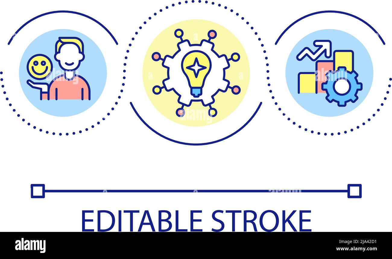 Unexpected ideas and opportunities loop concept icon Stock Vector Image ...