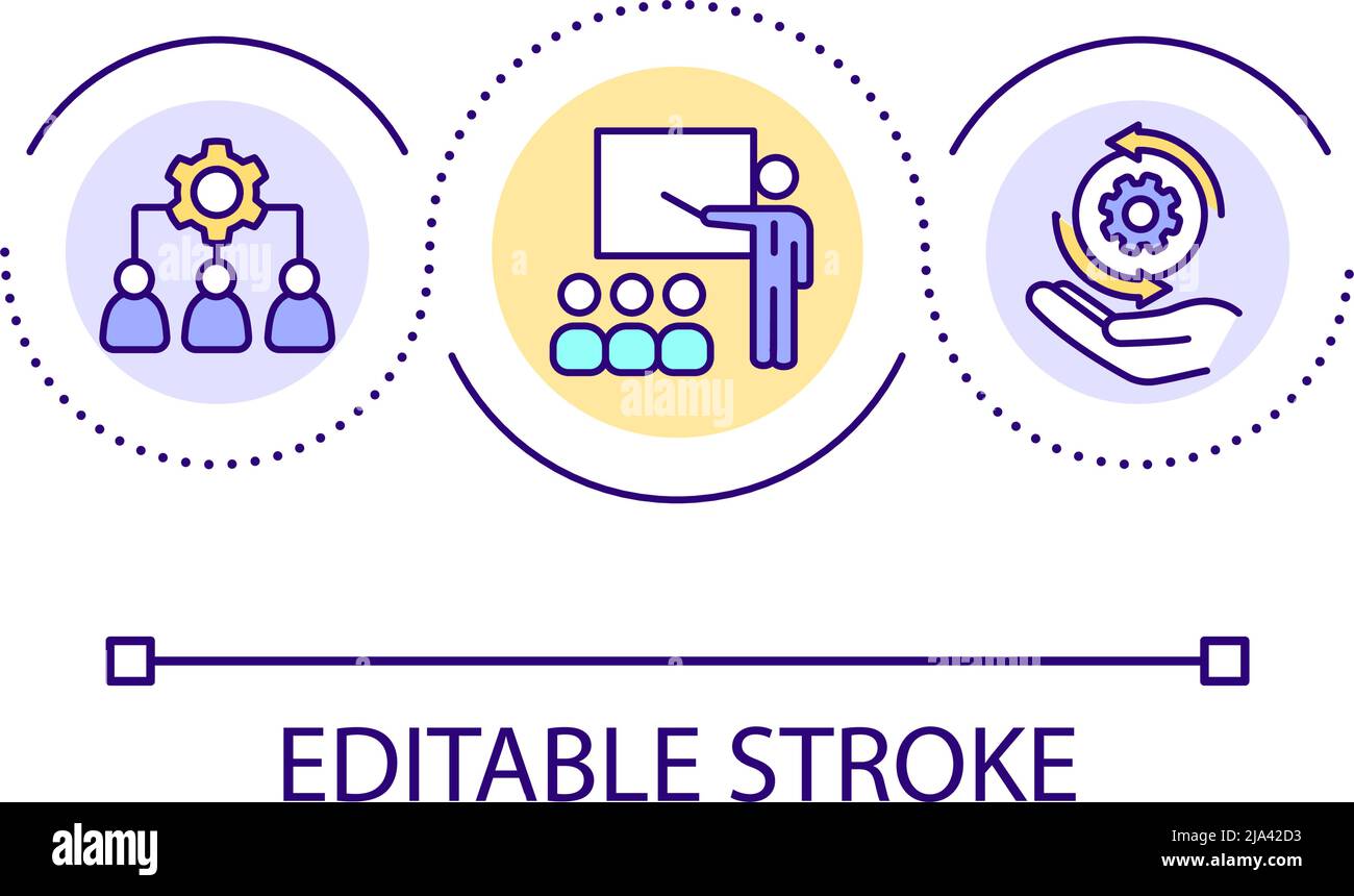 Providing training for employees loop concept icon Stock Vector Image & Art - Alamy