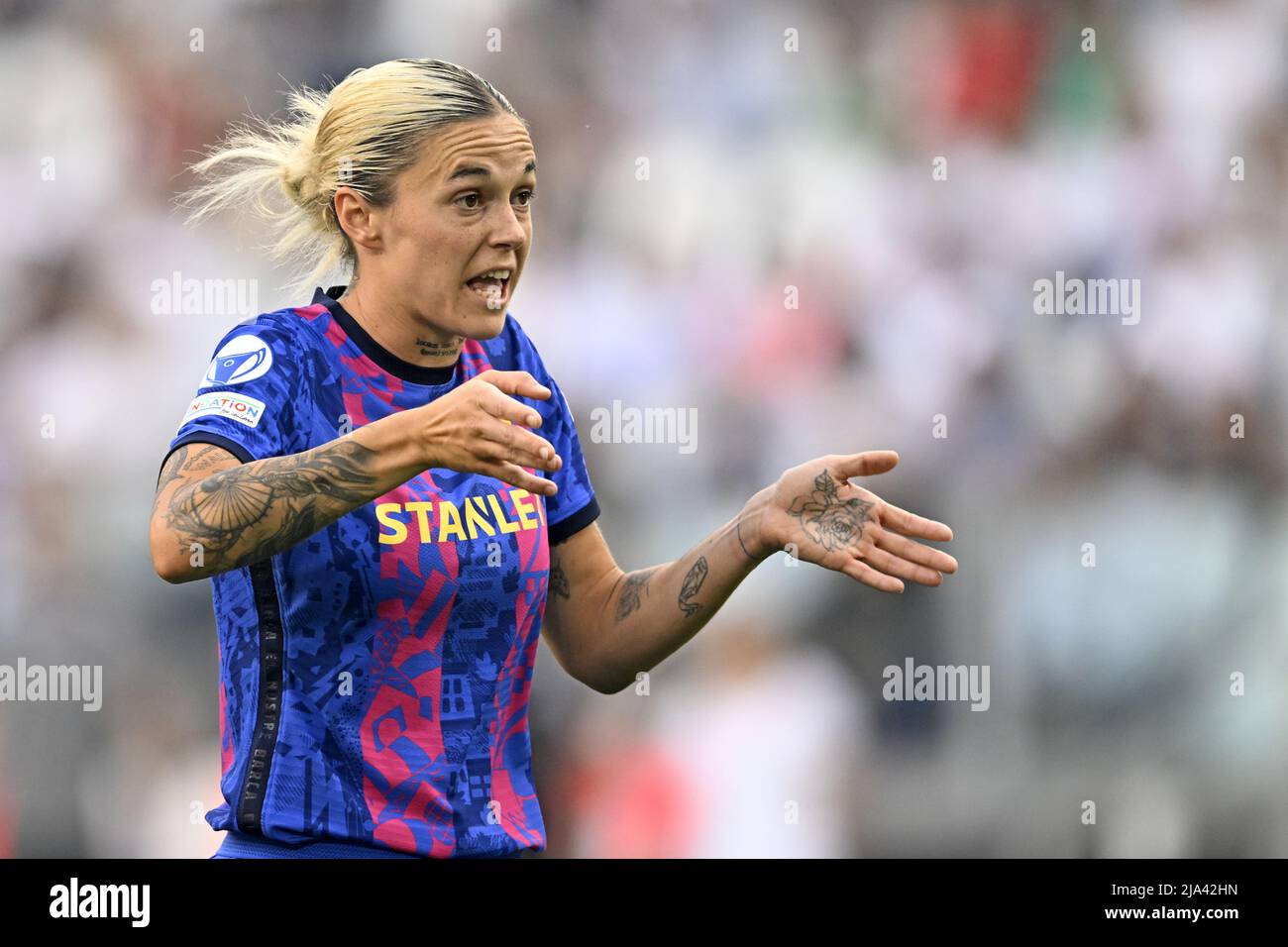 TURIN - Maria Pilar Leon of FC Barcelona women during the UEFA Women's ...