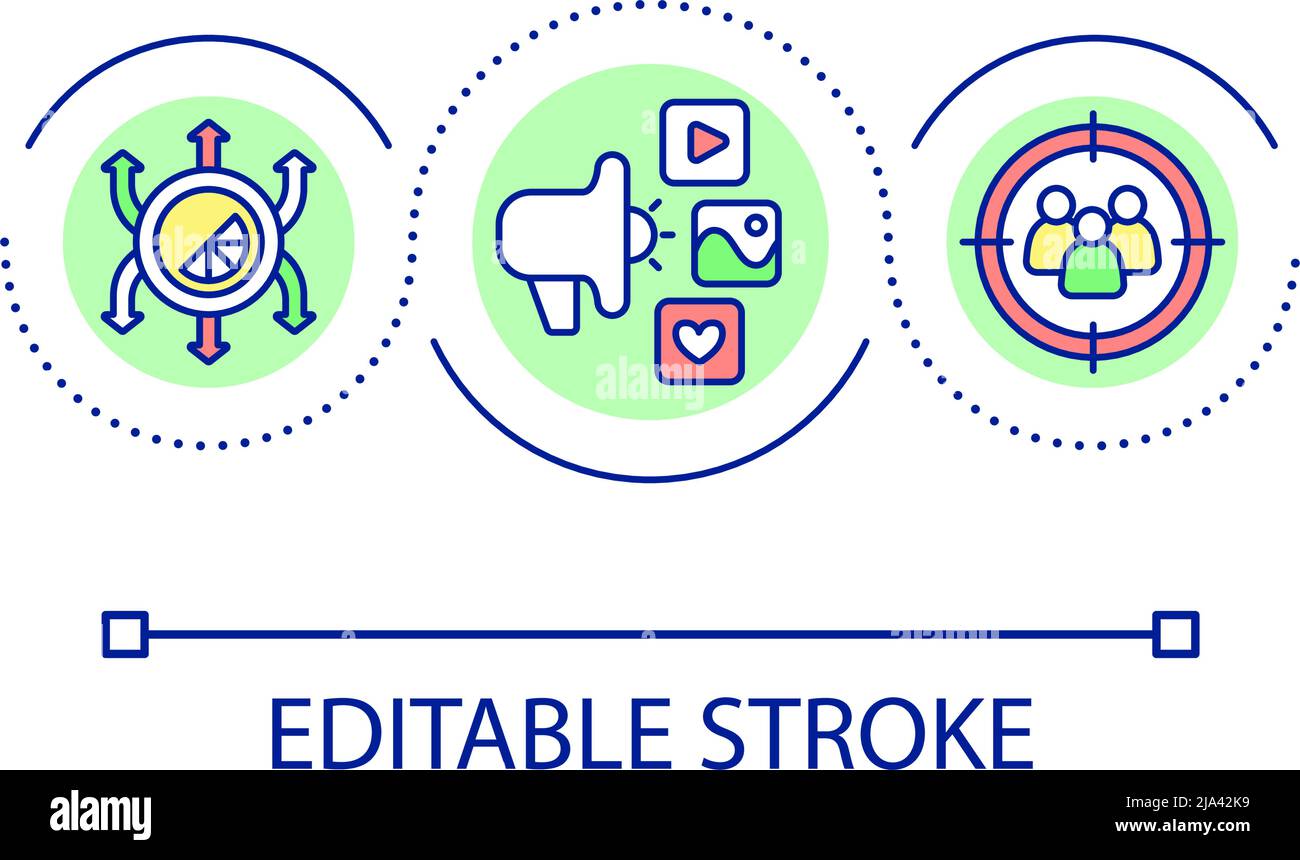 Targeted advertising loop concept icon Stock Vector Image & Art - Alamy