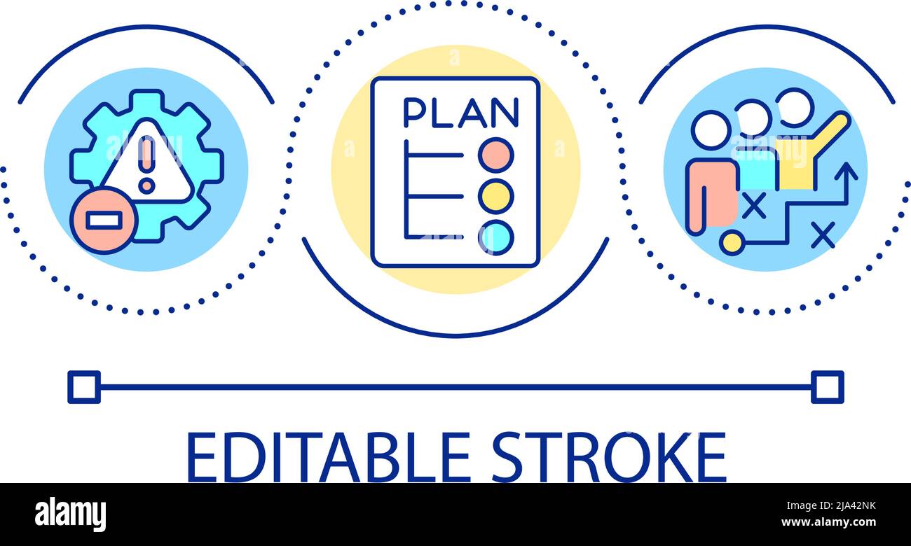 Risk mitigation planning loop concept icon Stock Vector Image & Art - Alamy