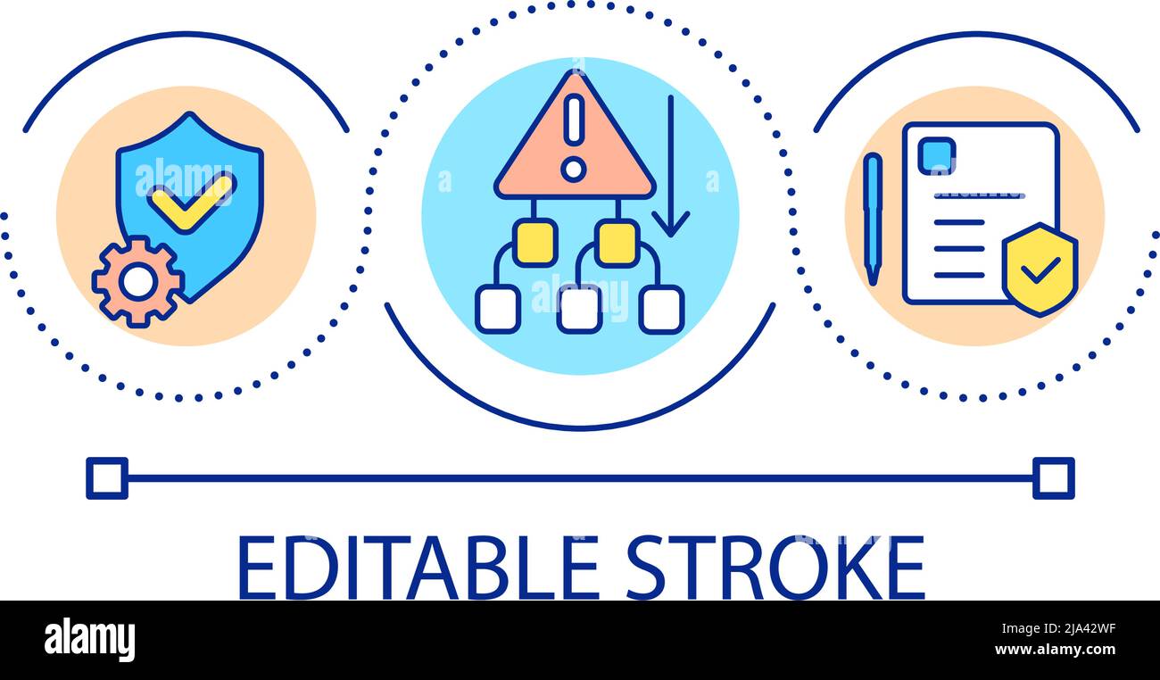 Legal protection against business risks loop concept icon Stock Vector ...