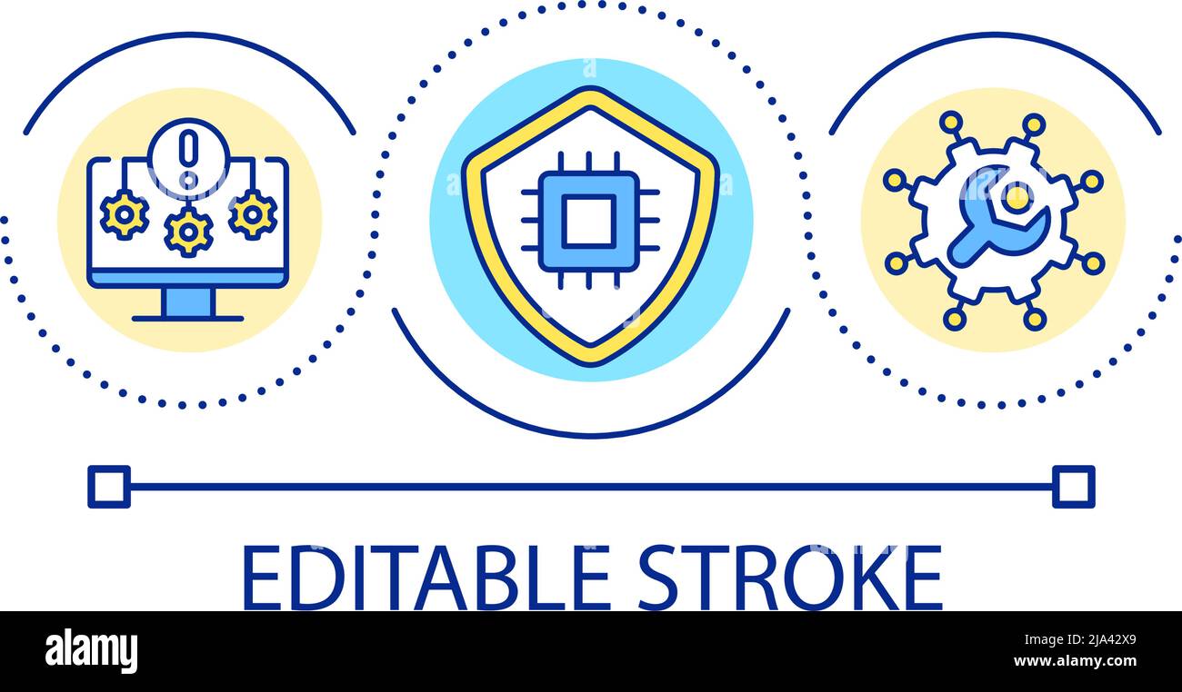 Computer security improvement loop concept icon Stock Vector Image ...