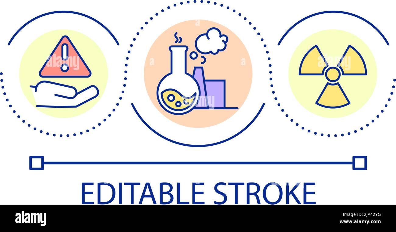 Precautions in using hazardous materials loop concept icon Stock Vector ...