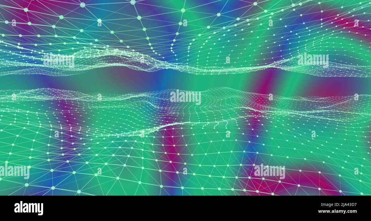 Image of digital space over multicolour changed background Stock Photo ...