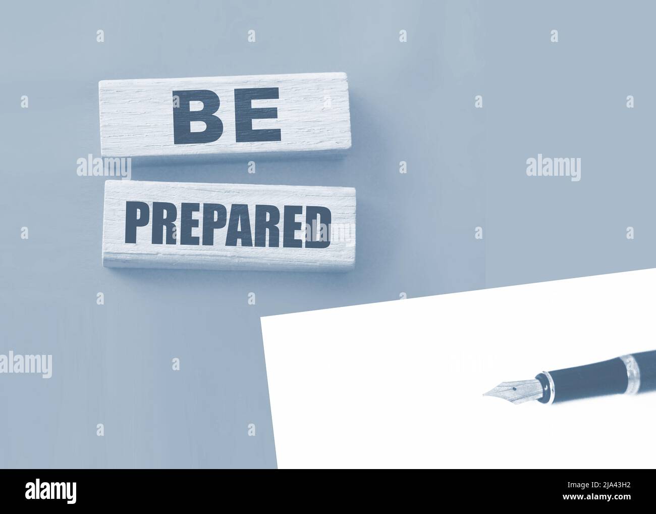 Be prepared words on wooden blocks. Prepared to unpredictable situation ...