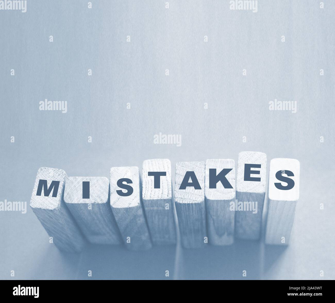 MISTAKES word made with building blocks. Business startup or medical ...