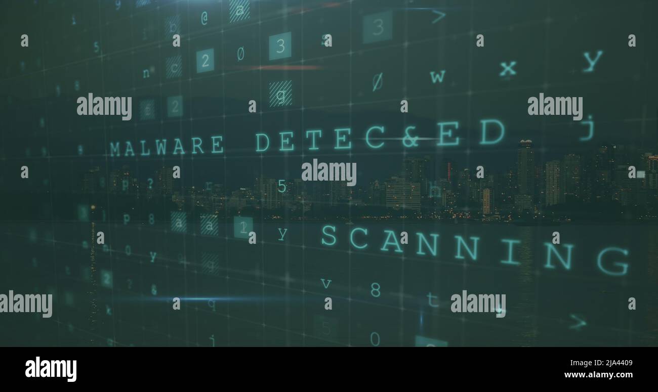 Image of data processing over dark background Stock Photo - Alamy