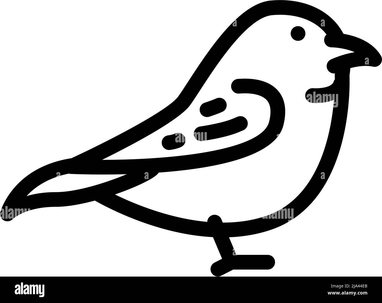 wren bird line icon vector illustration Stock Vector Image & Art - Alamy