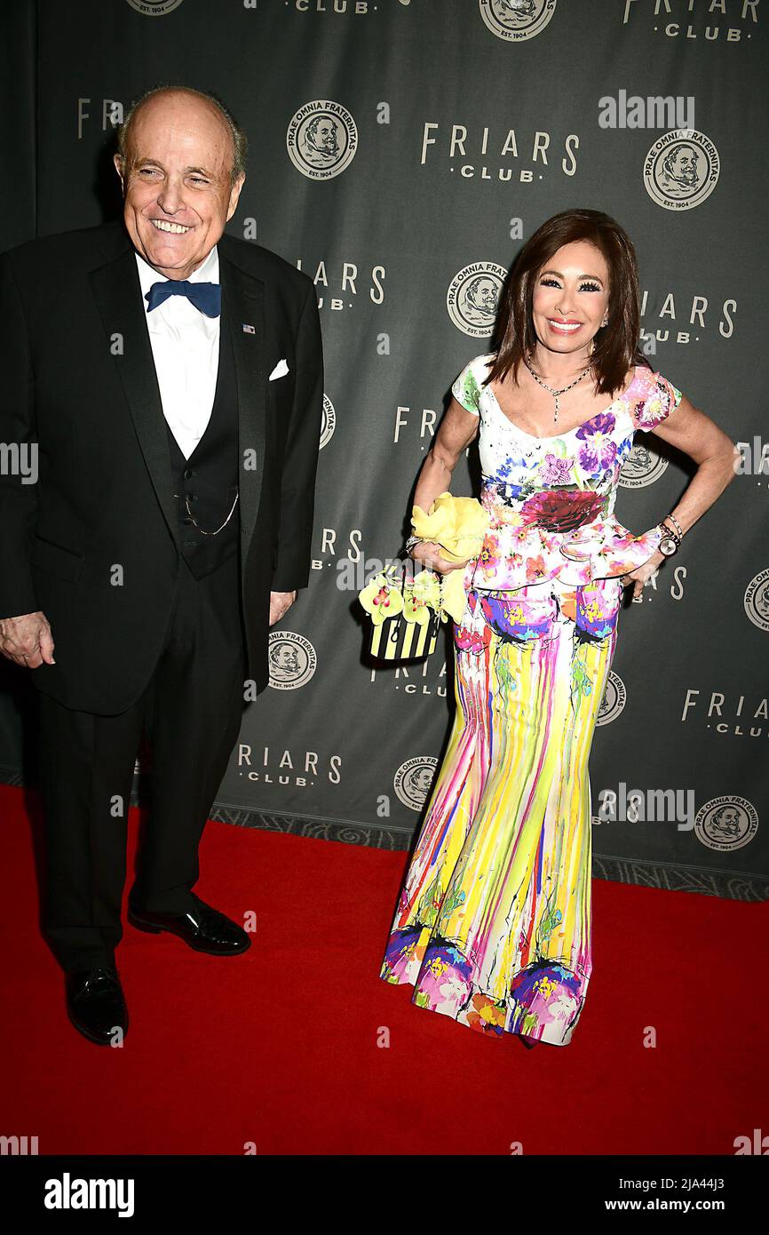 Rudy Giuliani and Judge Jeanine Pirro attend The Friars Club Honors ...