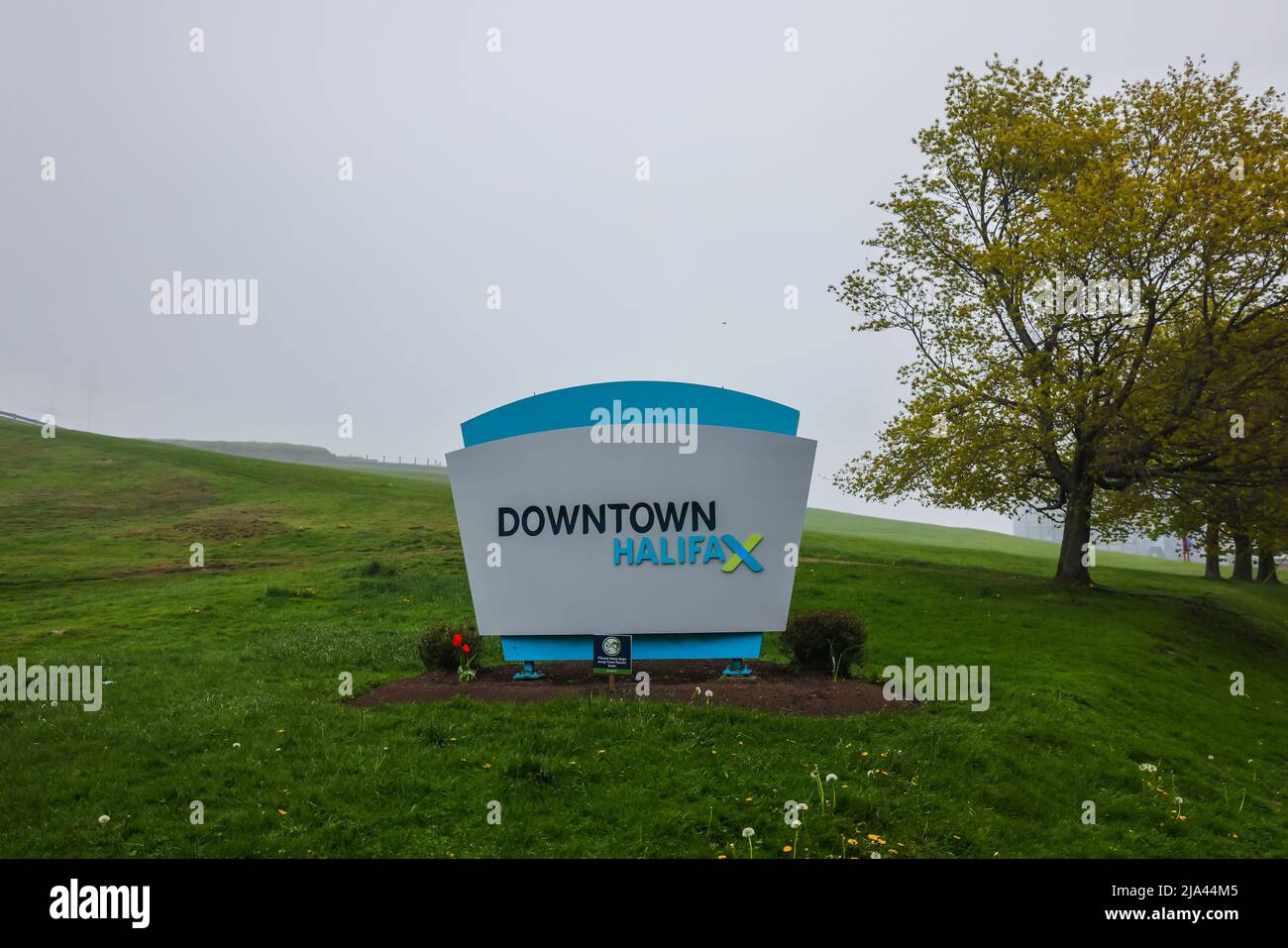 Halifax Downtown welcome sign. Halifax is the capital of Nova Scotia ...