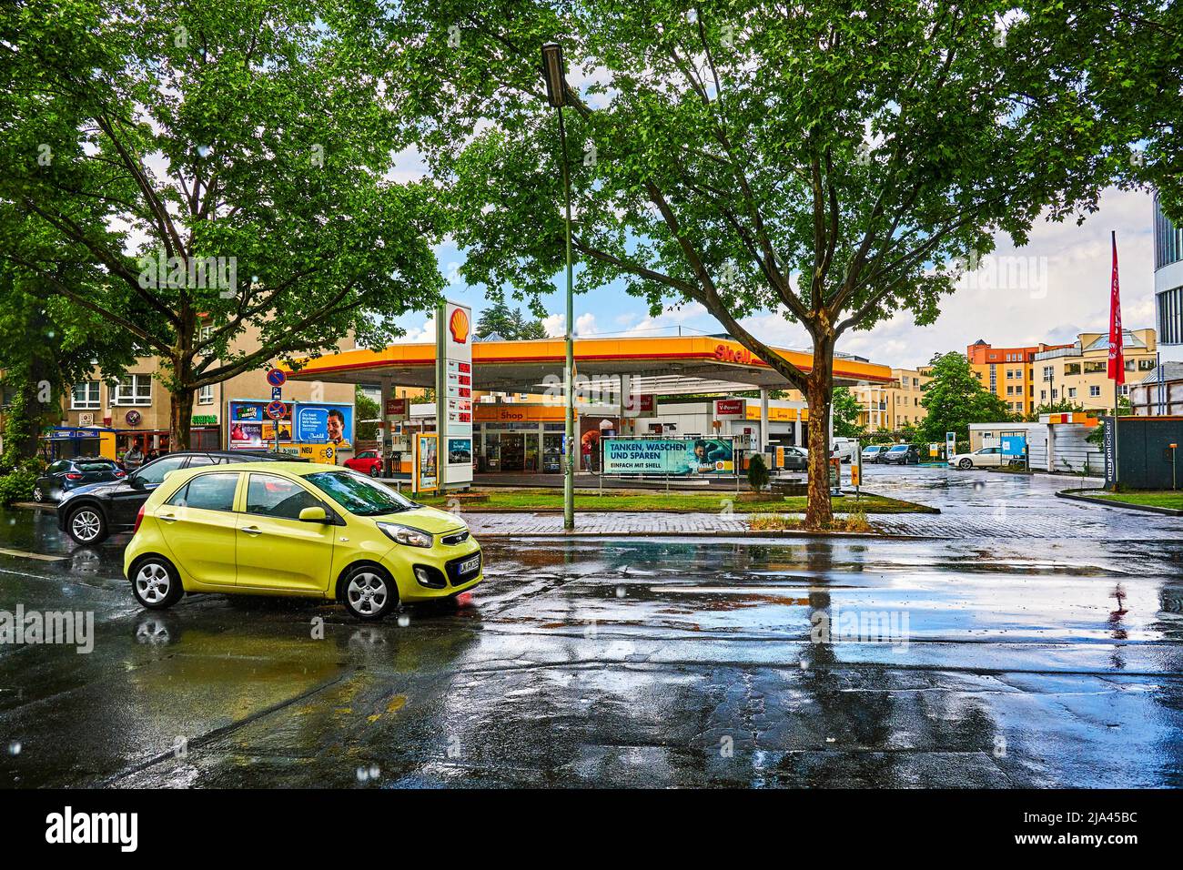 Berlin, Germany - May 25, 2022: View to a Shell Group petrol station at ...