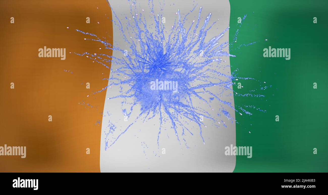 Image of fireworks over flag of ivory coast Stock Photo - Alamy