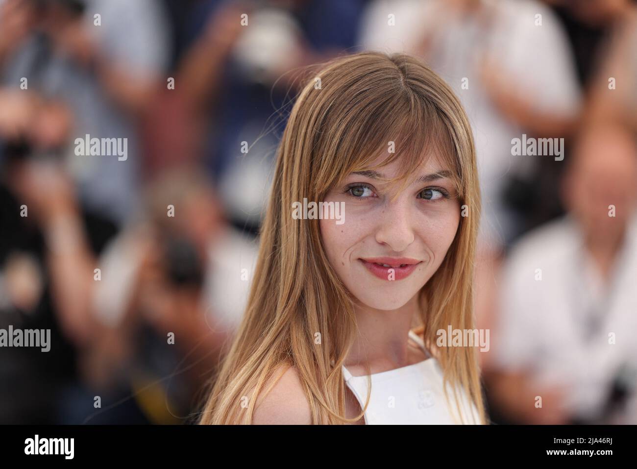 Cannes, France. May 27, 2022, Marie Colomb attends the photocall for ...