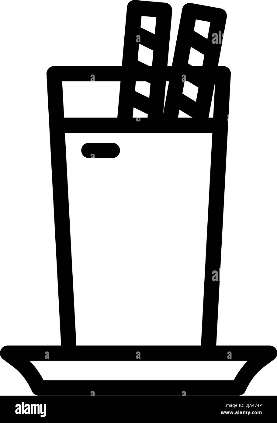 milk chocolate line icon vector illustration Stock Vector Image & Art ...