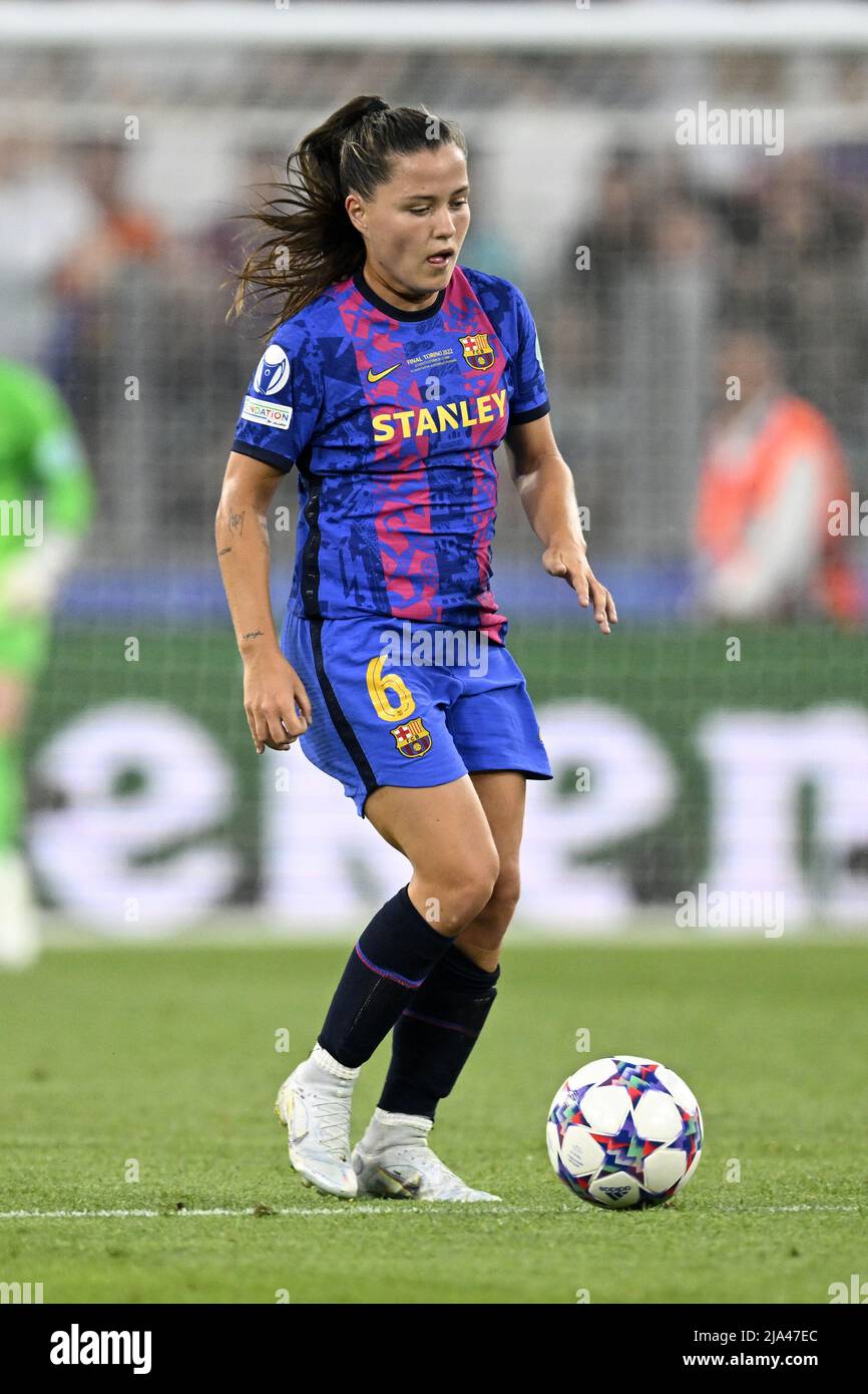 TURIN - Claudia Pina of FC Barcelona women during the UEFA Women's ...