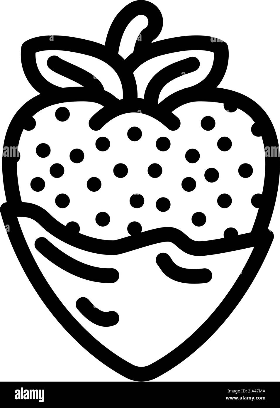 strawberry chocolate line icon vector illustration Stock Vector Image ...