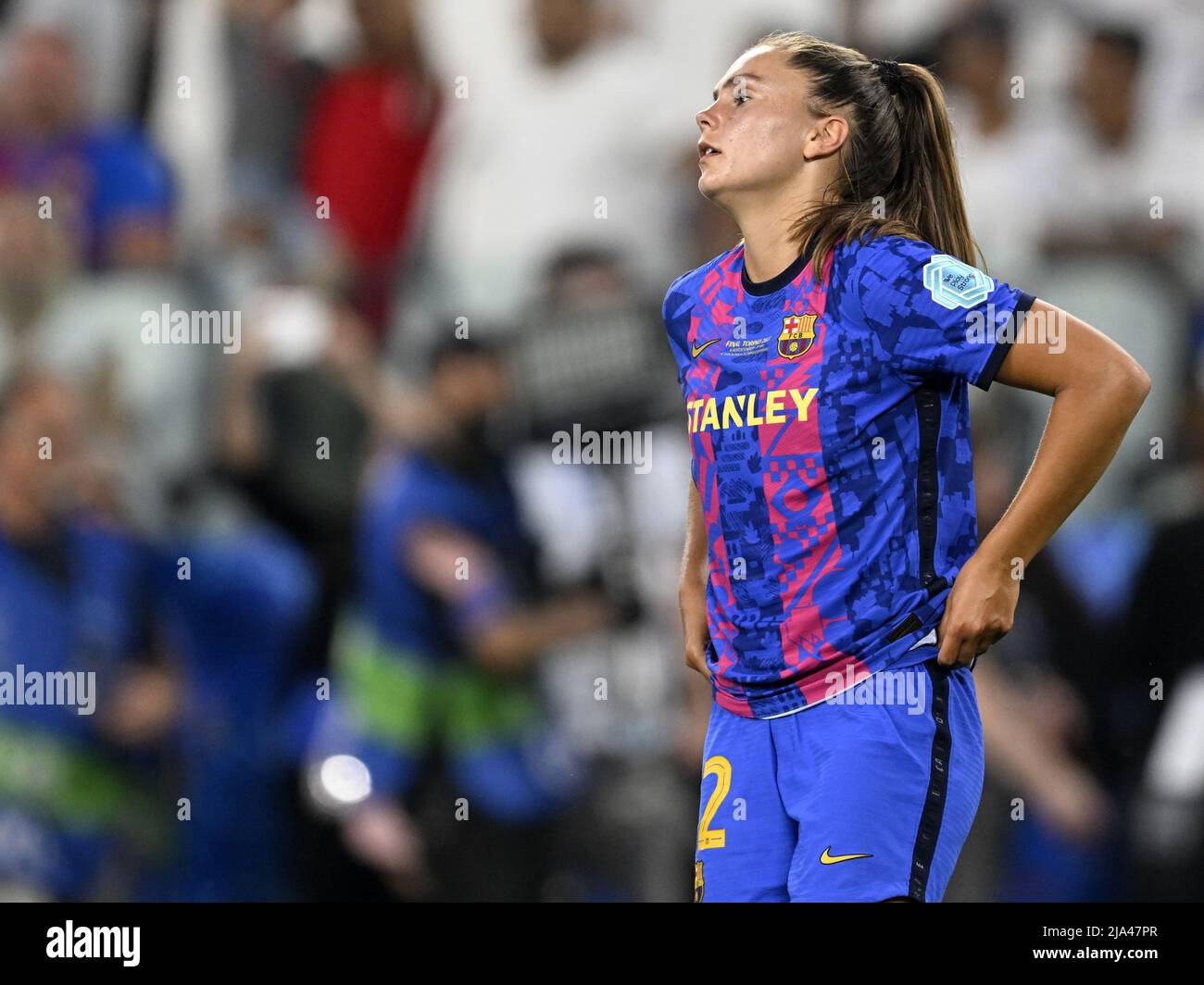 TURIN - Lieke Martens of FC Barcelona women is disappointed during the ...