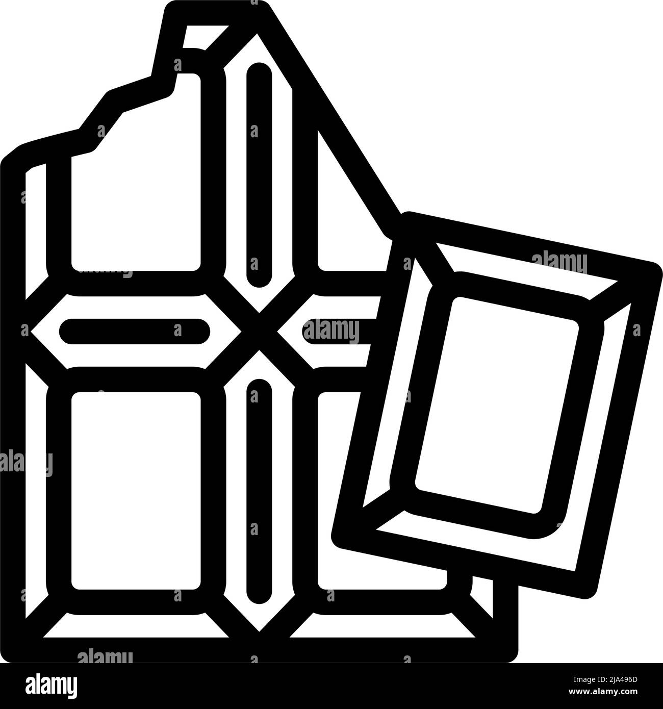 piece chocolate line icon vector illustration Stock Vector Image & Art ...