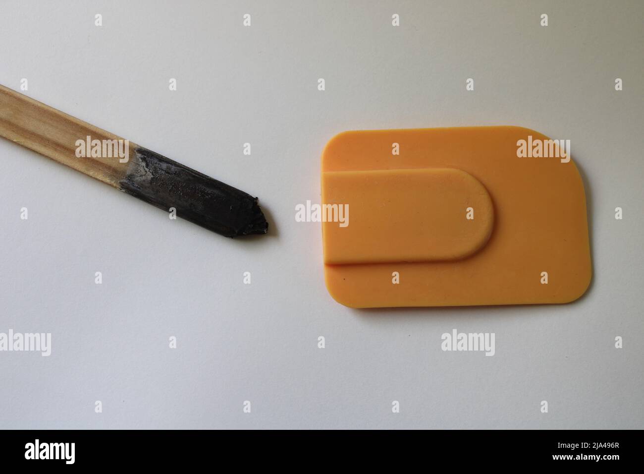 Black Mildew on the Inside of a Common Spatula Handle Stock Photo - Alamy