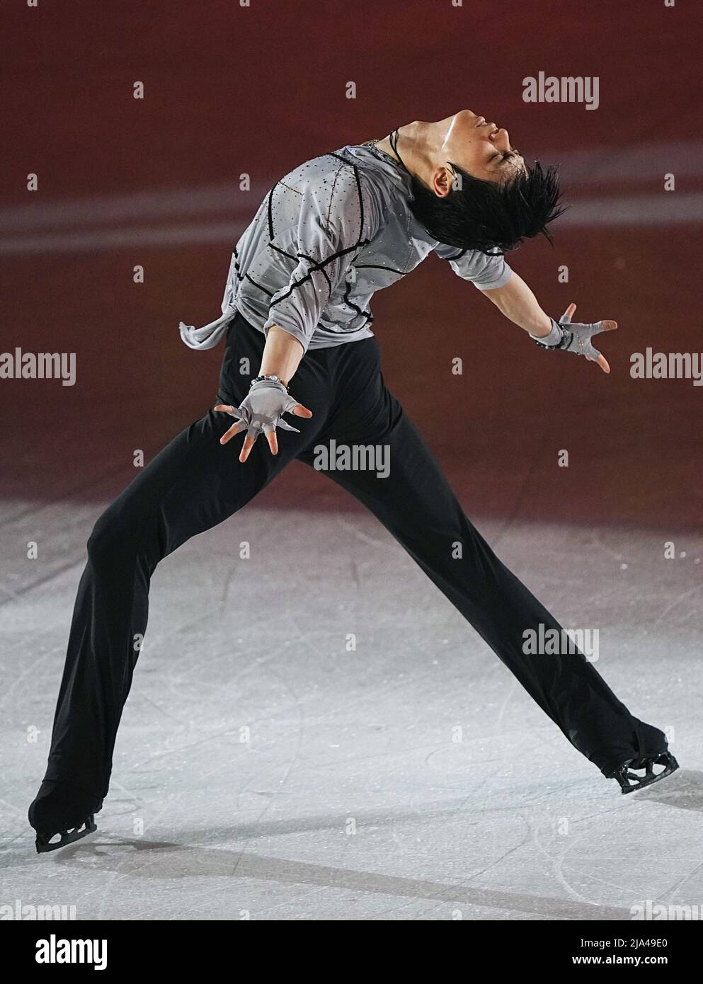 Japanese figure skater Yuzuru Hanyu performs in the Fantasy on Ice show ...