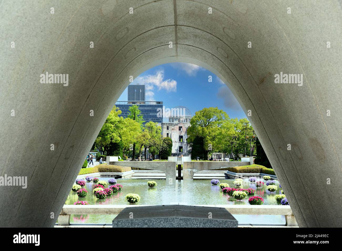 Atomic bomb memorial tower hi-res stock photography and images - Alamy