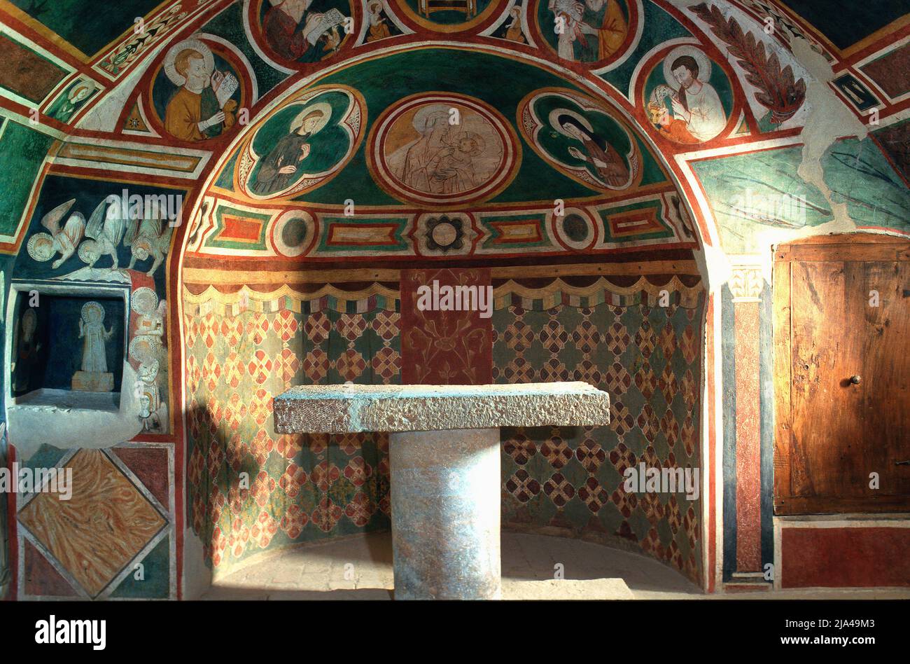 Choir of Saint Clare, Convent of San Damiano, Assisi, Italy Stock Photo ...