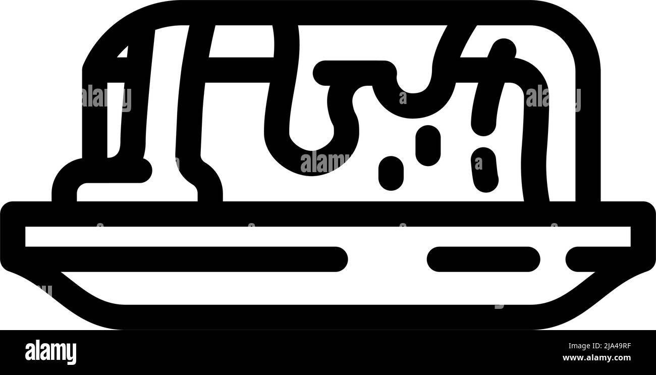 dessert chocolate line icon vector illustration Stock Vector Image ...