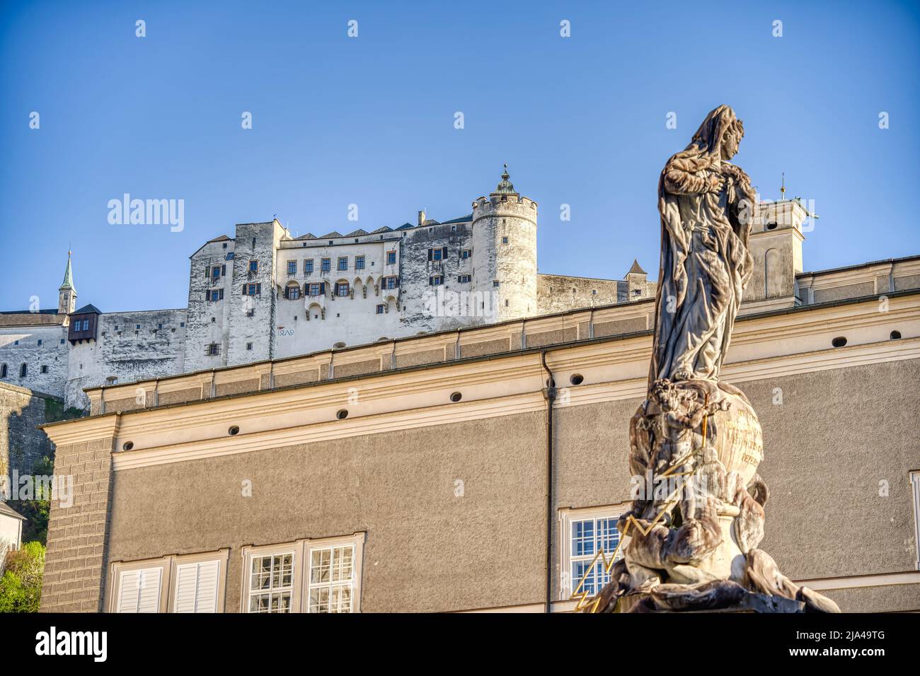 Salzburg city center, HDR Image Stock Photo - Alamy