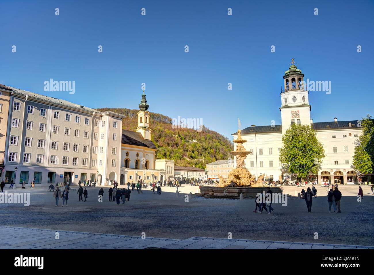 Salzburg city center, HDR Image Stock Photo - Alamy