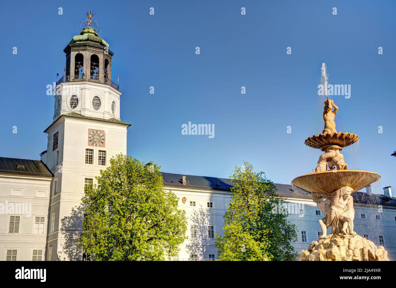 Salzburg city center, HDR Image Stock Photo - Alamy