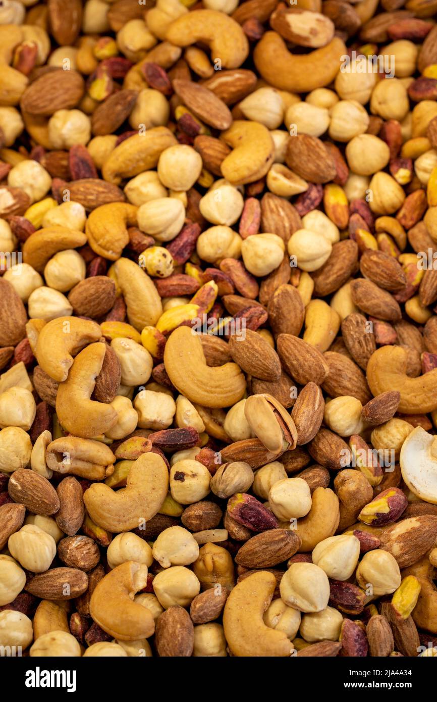 Group of mixed nuts hi-res stock photography and images - Alamy