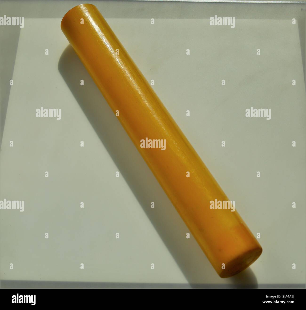 Yellow marbled round rod genuine bakelite made in USA in 1940's vintage ...