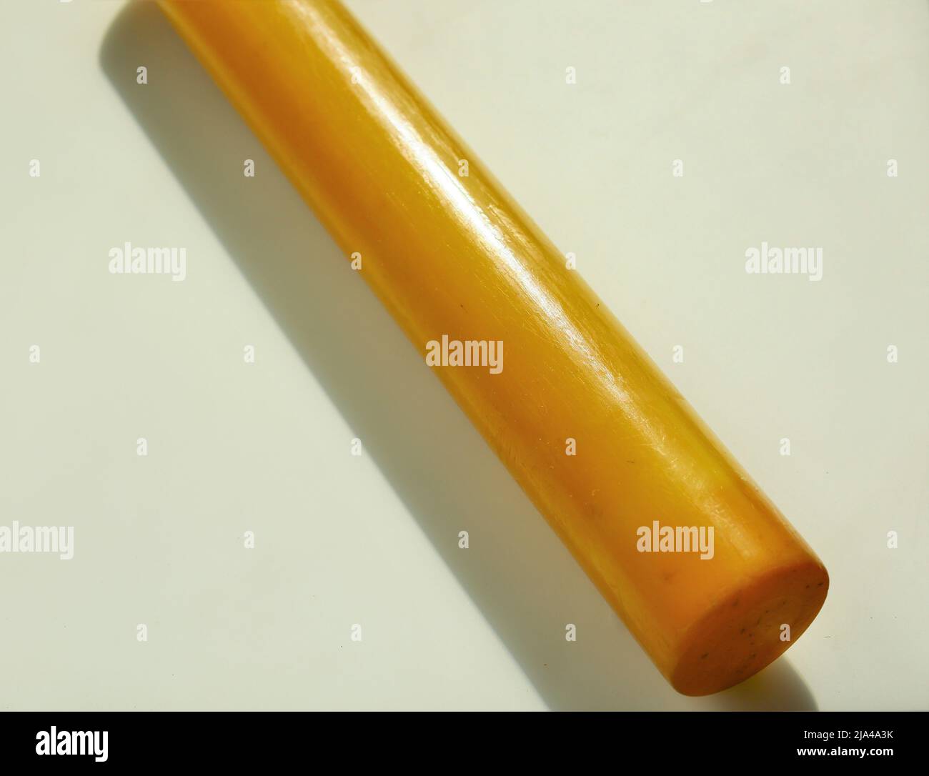 Yellow marbled round rod genuine bakelite made in USA in 1940's vintage ...