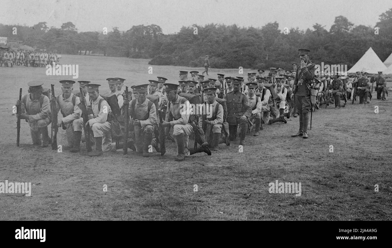 The King's Own Royal Regiment Lancaster on manoeuvres C.1914 Stock ...