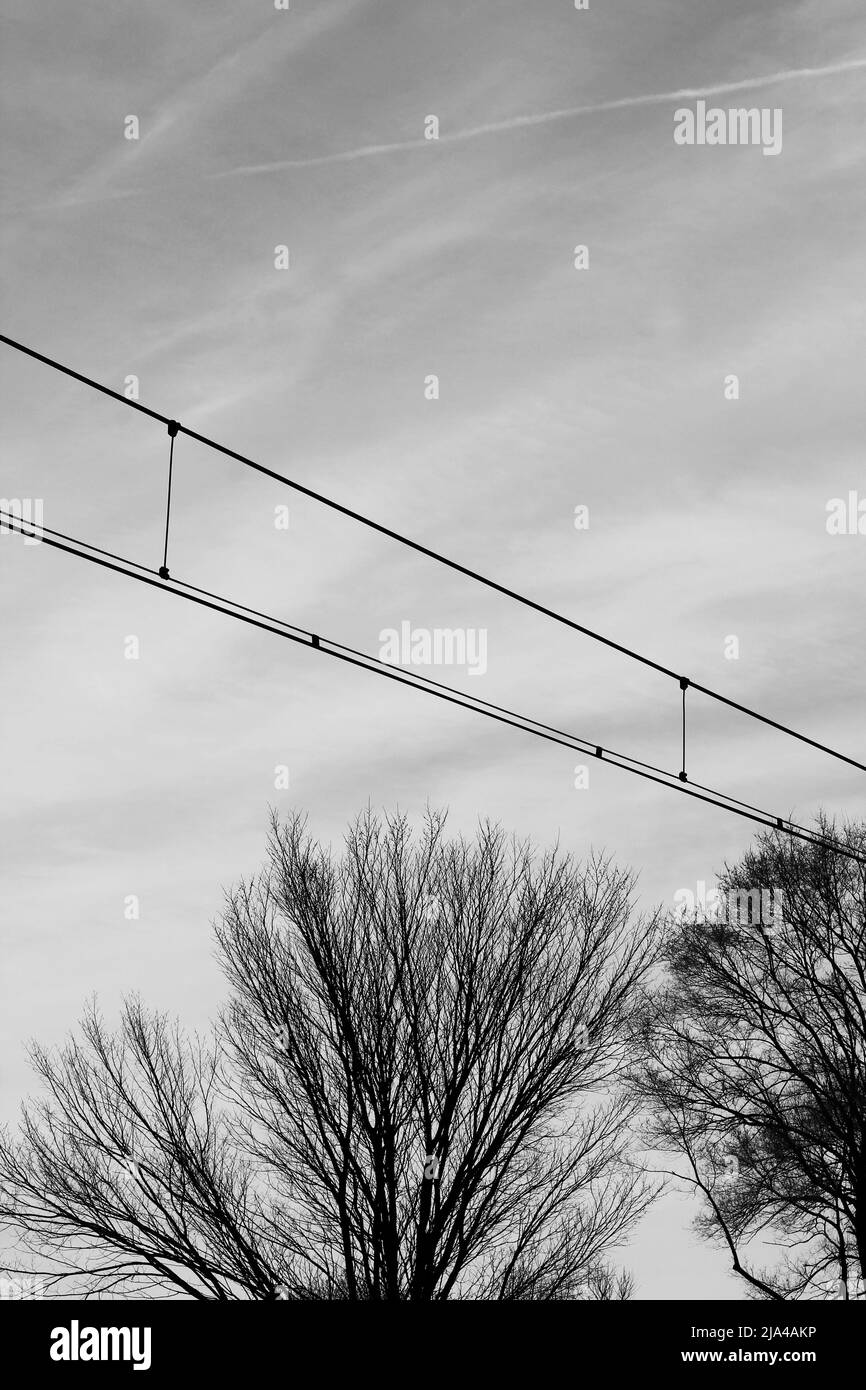 Overhead spring Black and White Stock Photos & Images - Alamy