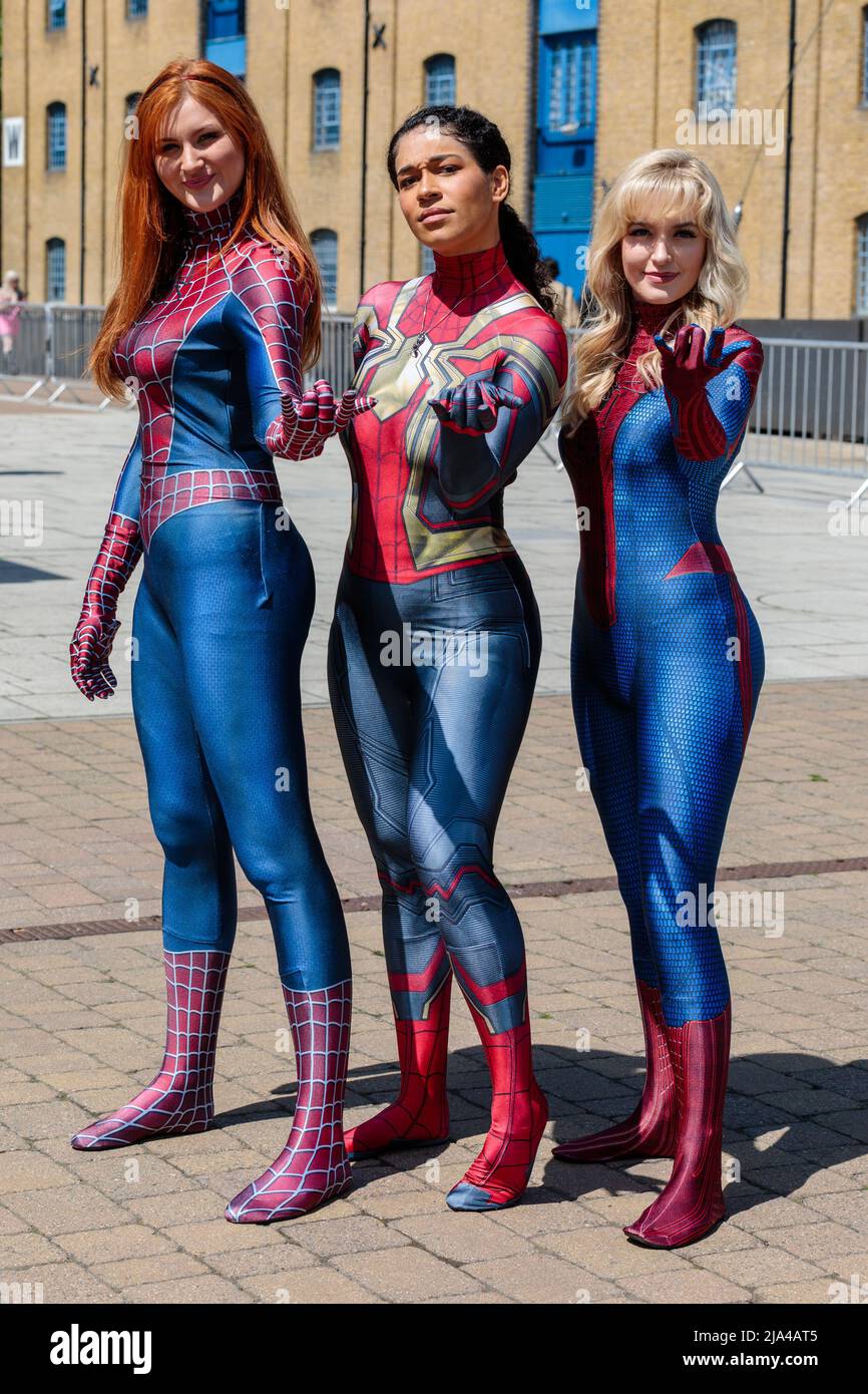 ExCel, London, UK. 27th May, 2022. Cosplay fans arriving at MCM Comic ...