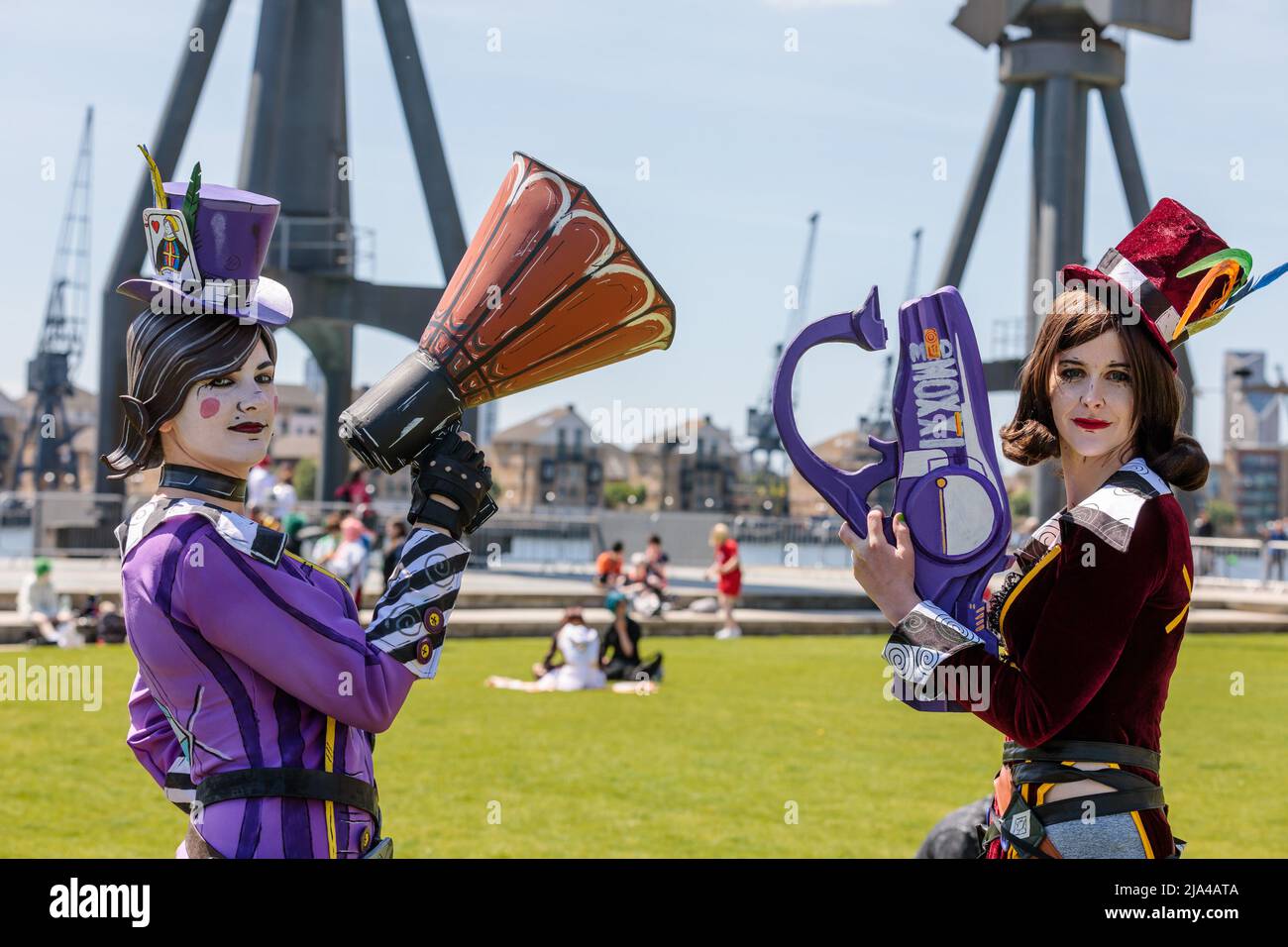 ExCel, London, UK. 27th May, 2022. Cosplay fans arriving at MCM Comic ...