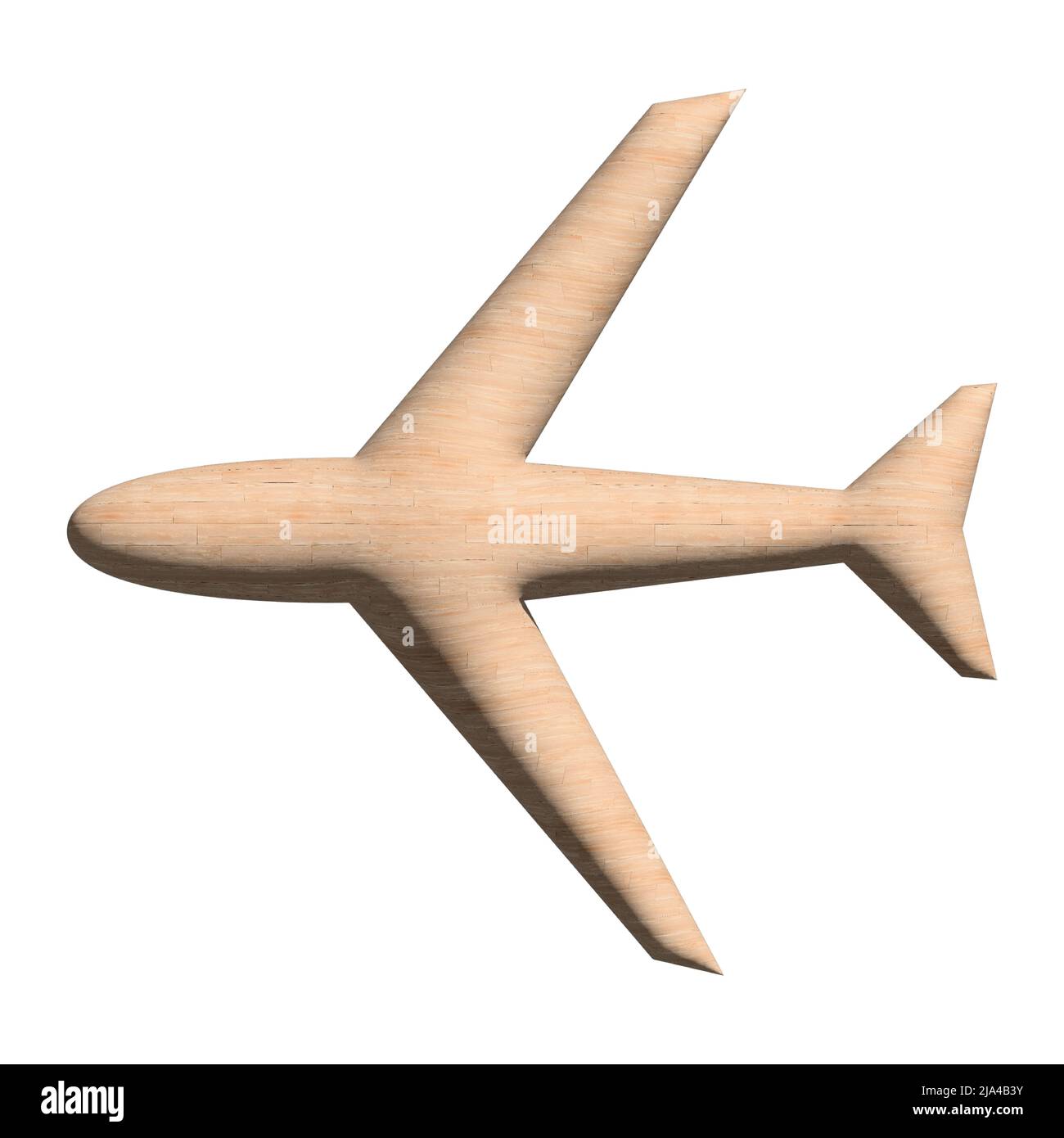 3D wood airplane sign icon illustration on white background Stock Photo ...