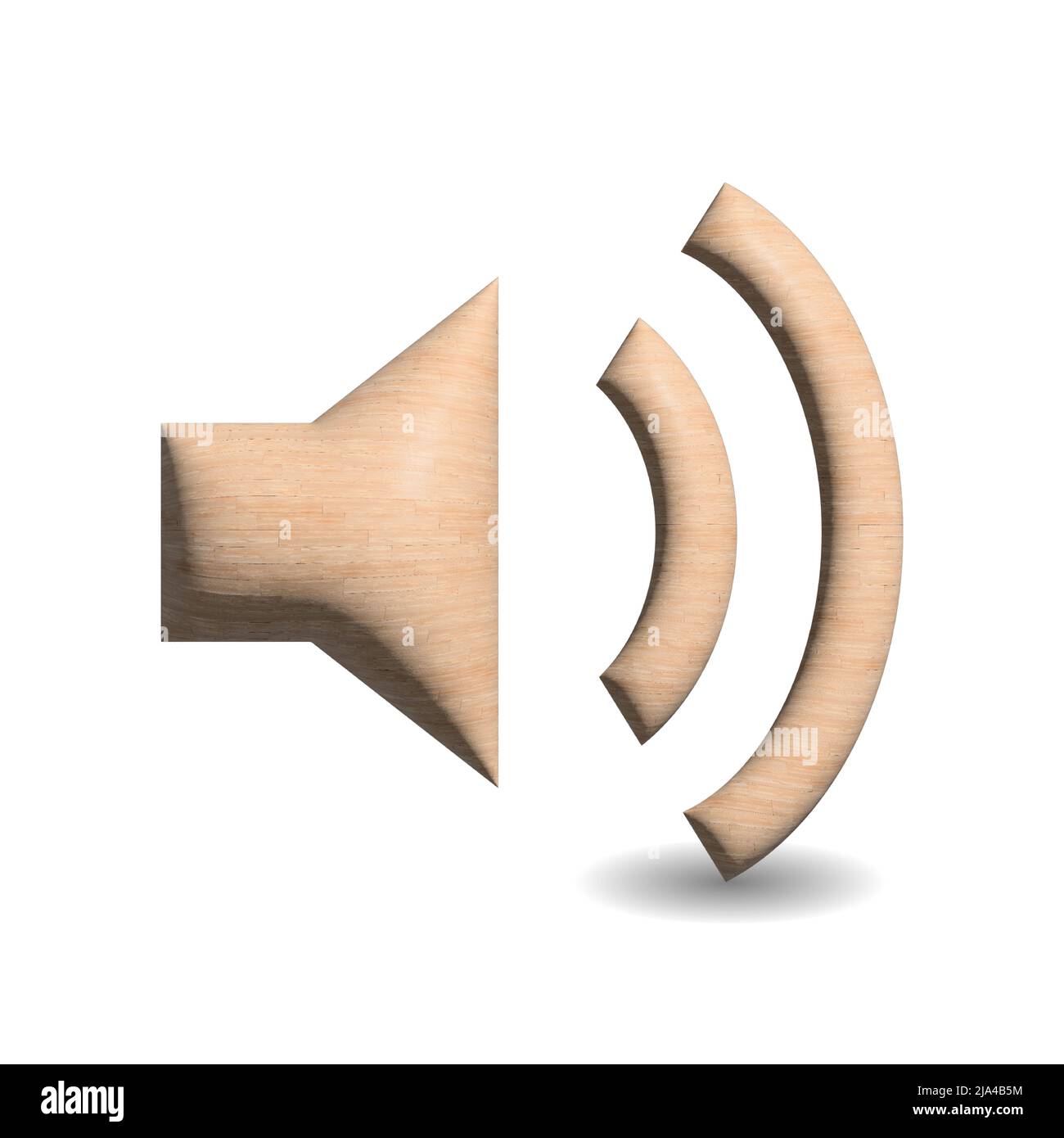 3D wood mobile high volume sign icon illustration on white background ...