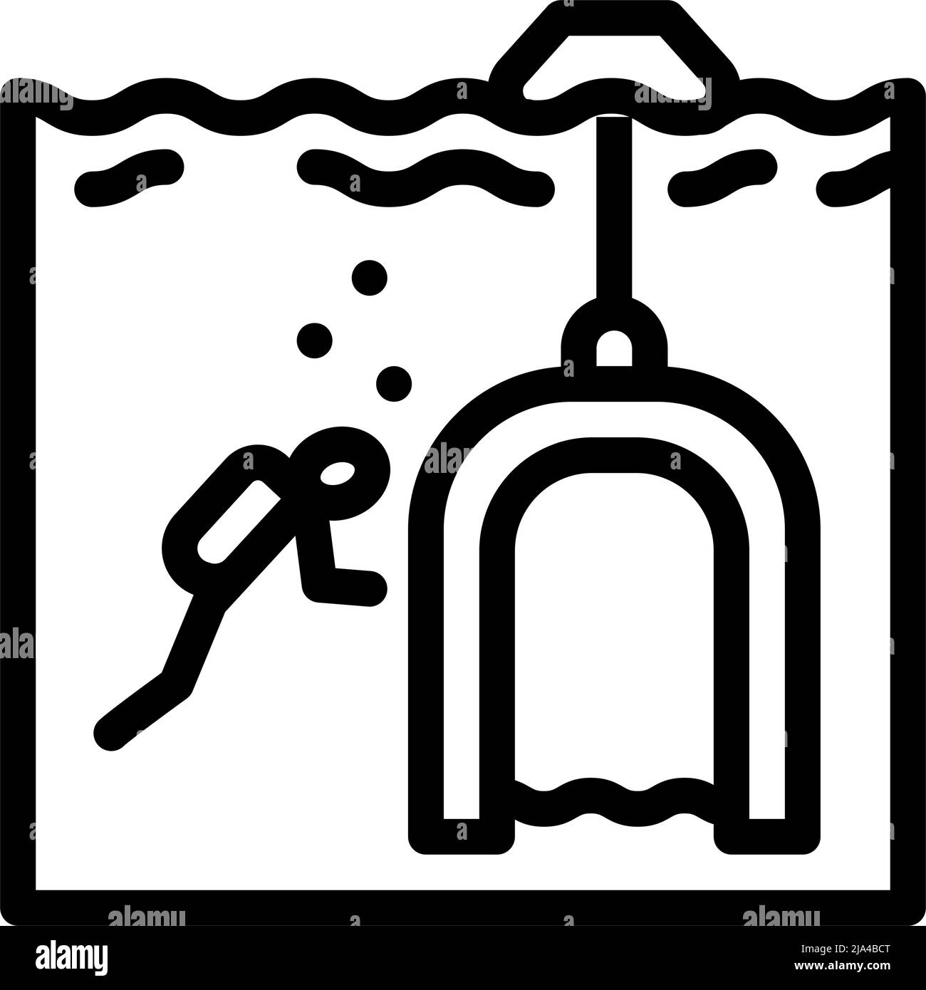 diving bell line icon vector illustration Stock Vector Image & Art - Alamy