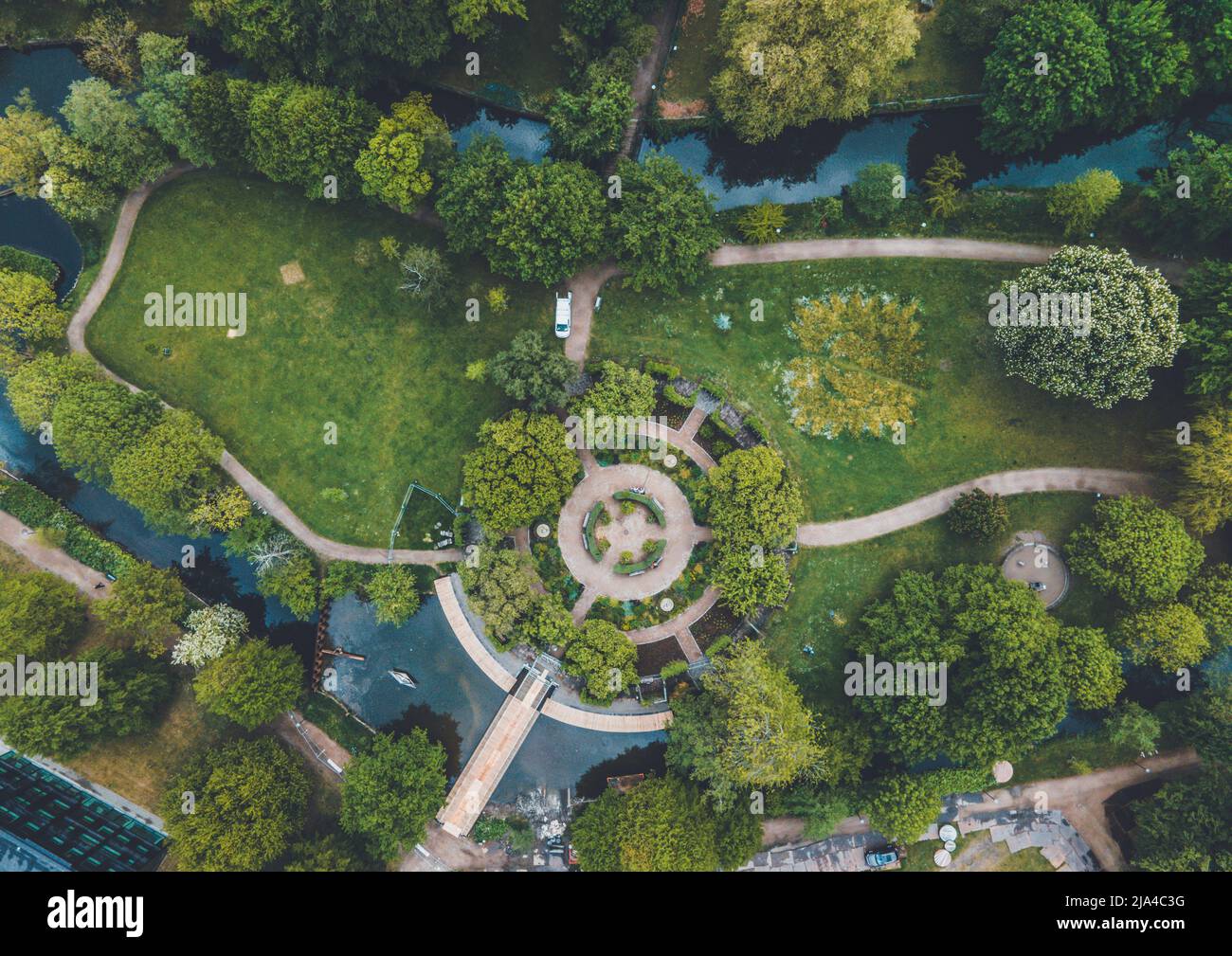 Eventyrhaven Park in Odense, Denmark (Funen) by Drone Stock Photo - Alamy